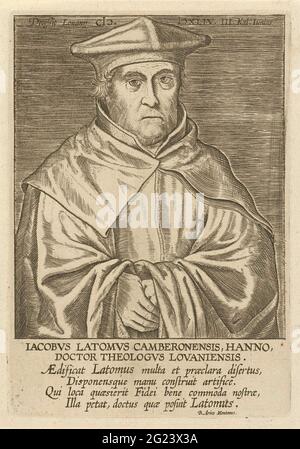 Portrait of Jacobus Latomus, professor of theology at the University of ...