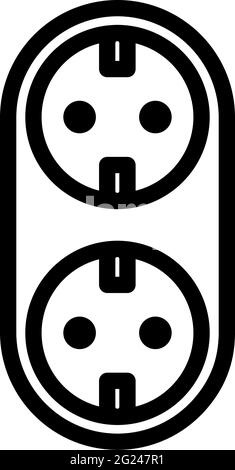 AC Splitter Icon. Editable Bold Outline With Color Fill Design. Vector ...