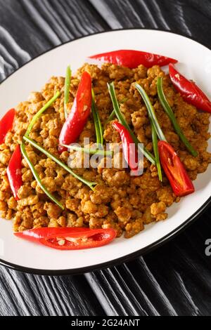 Khua Kling also known as Thai Dry Mince Curry is a traditional dish ...