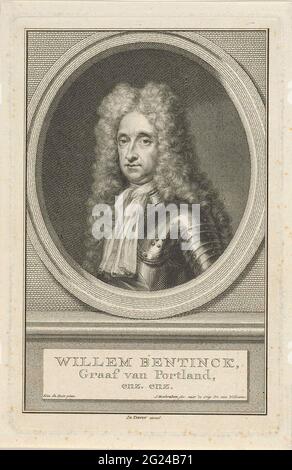 Portrait of Hans Willem Bentinck, Count of Portland, Jacob Houbraken ...