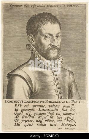 Portrait of Dominique Lampsonius; Dominicvs lampsonivs philologvs et ...