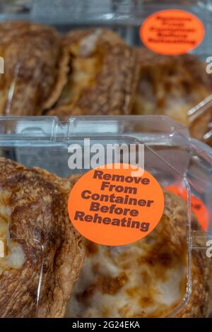 Remove from Container Before Reheating Sticker on baked Goods, USA ...