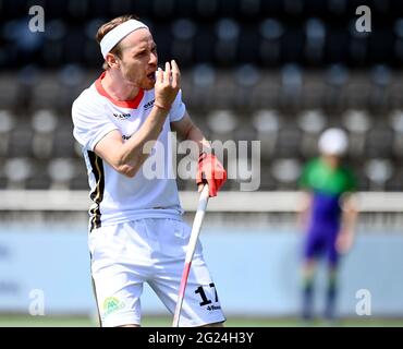 AMSTELVEEN, The Netherlands -june 4 2021: Hockey EK: Duitsland v Wales ...
