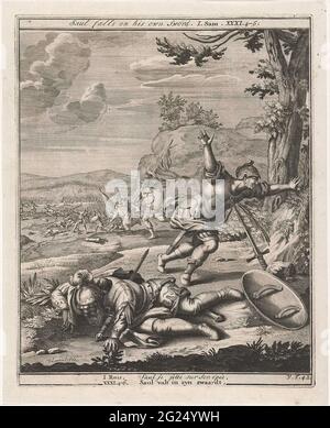 Saul falls on his sword Stock Photo - Alamy