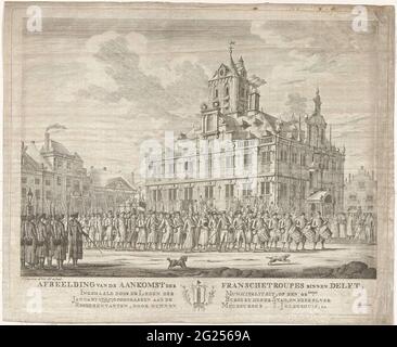 Arrival of French troops in Delft, 1795, Johannes Jelgerhuis, 1795 ...