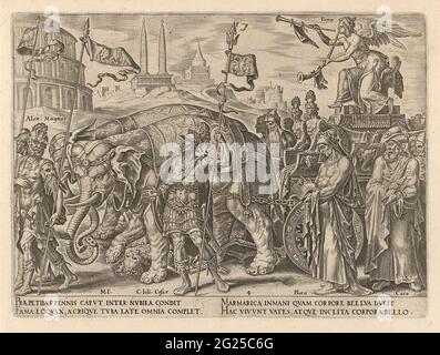 Elephants in the triumph procession for Julius Caesar, Robert van ...