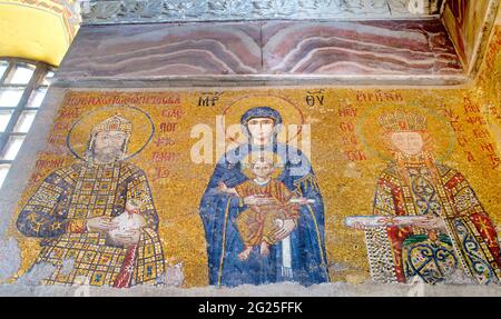 Empress Irene (wife of Emperor John II Komnenos) mosaic, Hagia Sophia, Ayasofya, Hagia Sophia ...