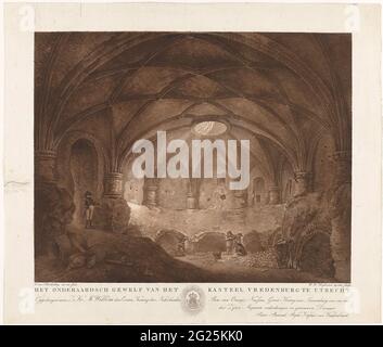 The underground vault of the Vredenburg Castle in Utrecht, c. 1817 - c ...