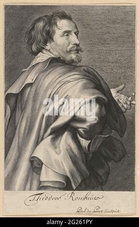 Portrait of Theodoor Rombouts, Flemish painter 1597-1637. Theodore ...