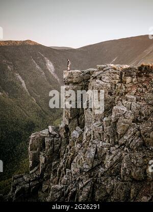Bondcliff trail at sunrise, White Mountain National Forest, New ...