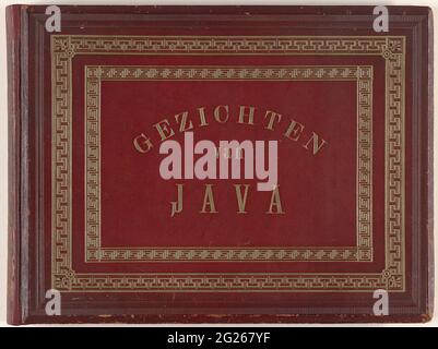 Faces of Java, Album with red leather strap, smooth back and embossed ...