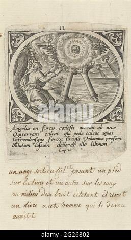 Angel with face like the sun and legs like columns of fire, 1585 print ...