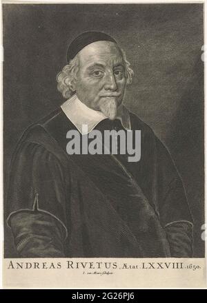Portrait of André Rivet. Portrait of the theologian and Professor André ...
