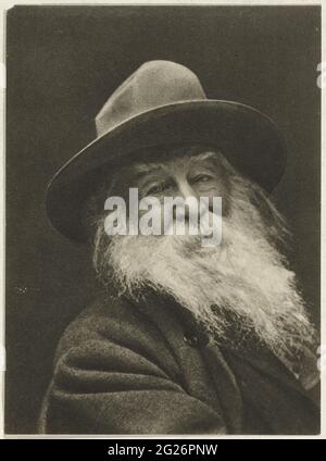A portrait of Walt Whitman, the renowned American poet, emphasizing his ...