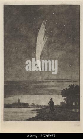 Donati comet, October 10, 1858. Design for a print Stock Photo - Alamy