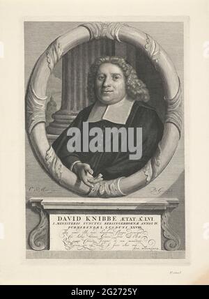 Portrait of David Knibbe, David Knibbe, pastor in Barsingerhoorn ...