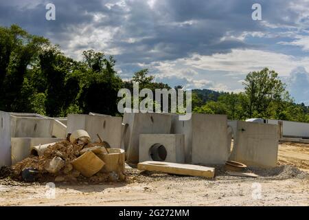 Assembling drainage system, rectangular drainage pipes holes on the ...