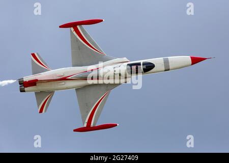 NF-5A jet fighter of Turkish Stars aerobatics team, Kubinka, Russia ...