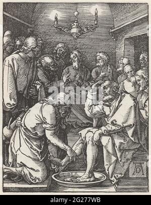 Foot washing of Peter; The little passion. Christ washes Peter's feet ...