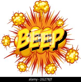 Comic speech bubble with beep text illustration Stock Vector Image ...
