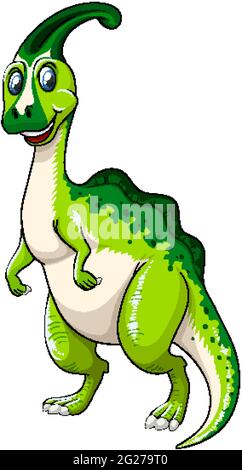A Parasaurus dinosaur cartoon character illustration Stock Vector Image ...
