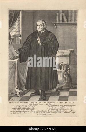 Portrait of Martin Luther, Martinus Lutherus (title on object ...