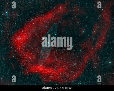 Sh2-129 Flying bat and squid nebula Stock Photo - Alamy