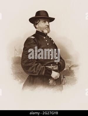 Portrait of George Henry Thomas, Union Army General in the American ...