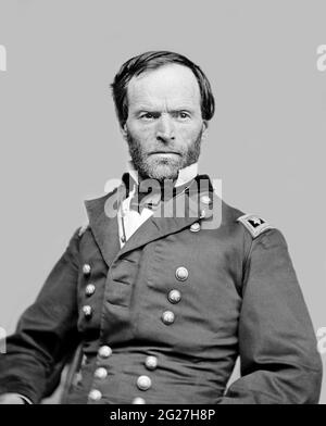 Major General William Tecumseh Sherman, known for his leadership in the Union Army during the ...