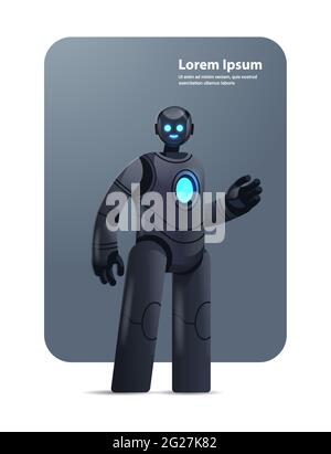 Black ai robot evolution character tech infographic vector. future ...