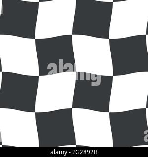 Wavy checkered seamless pattern. Abstract twisted background Stock ...