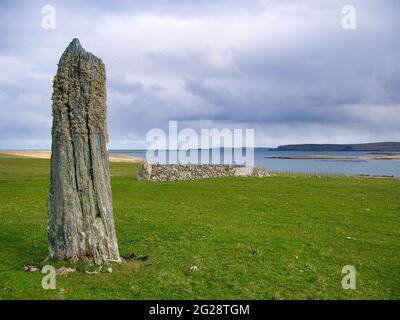 Standing Stone at Unst Shetland Islands Scotland UK United Kingdom ...