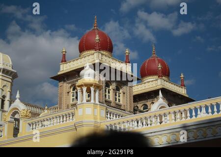 Indo Saracenic architecture of the Royal Palace of Mysore in India ...