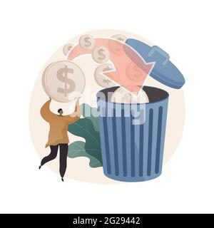 Overspending abstract concept vector illustration Stock Vector Image ...