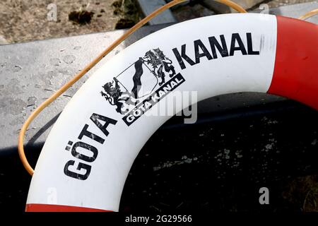 The famous Berg locks on the Göta canal near Linköping as it flows into ...