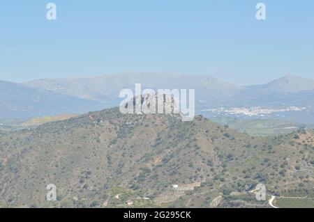 Masmullar hill a sunny day, Comares, Spain Stock Photo - Alamy