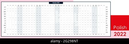 Big, broad wall planner for 2022. Whole year on one page. Simple ...