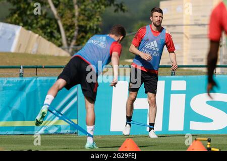 Belgium's Brandon Mechele pictured during a training session of the ...