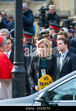 TORONTO, CANADA-APRIL 16, 2014 Brian Mulroney, former PM of Canada and ...