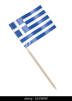 Greek flag toothpick isolated on white background Stock Photo - Alamy