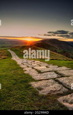Mam Tor Sunset Stock Photo - Alamy