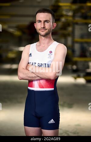 Henry Fieldman during a Team GB kitting out session ahead of the 2024 ...