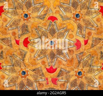 red leather texture. background of leather, with Islamic symbols Stock ...