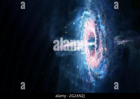 Quasar on a dark background. Elements of this image were furnished by ...