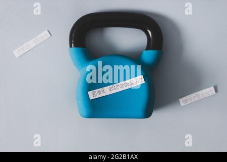 home gym and exercising in your spare time, dumbbell on yoga mat on ...