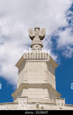 Adamclisi, Constanta, Romania - August 04, 2020: detail stone sculpture ...