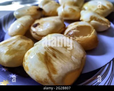 Fruits of borassus flabellifer commonly known as palmyra palm, wine ...