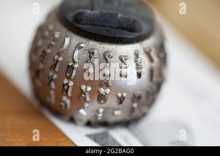 IBM Selectric Typewriter Font Ball Stock Photo - Alamy
