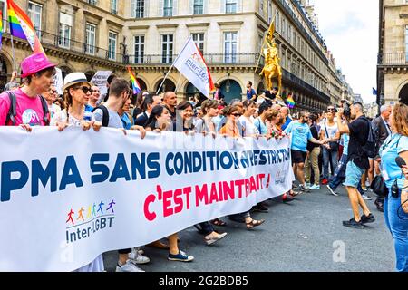 Paris, France, French LGBT Gay Pride March in the 1980's, CUARH ...