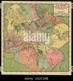 Warsaw Plan, Map of Warsaw, Warsaw Map, Old Warsaw Map, Retro Warsaw ...